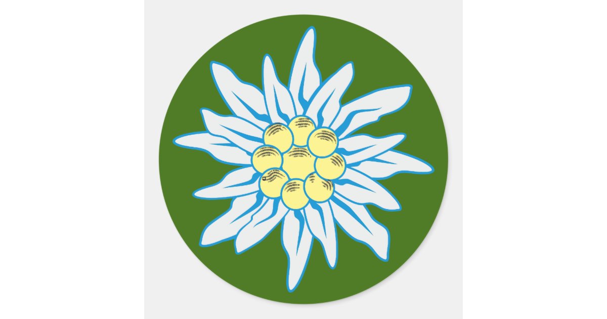 Edelweiss Classic Round Sticker | Zazzle