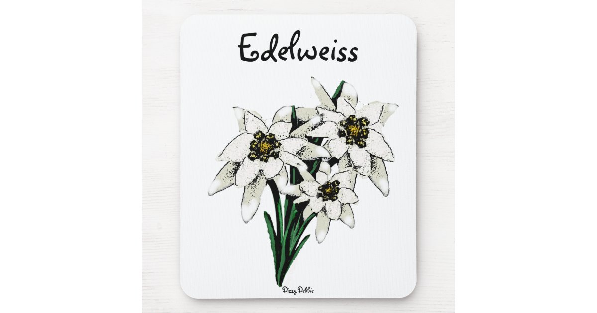 Edelweiss Flowers Mouse Pad | Zazzle