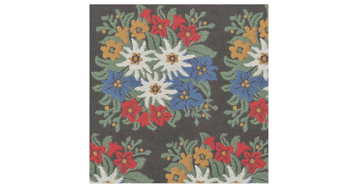 Edelweiss Swiss Alpine Flower Fabric | Zazzle