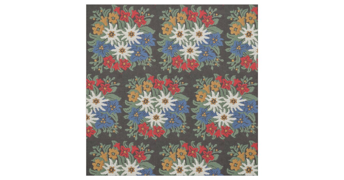 Edelweiss Swiss Alpine Flower Fabric | Zazzle