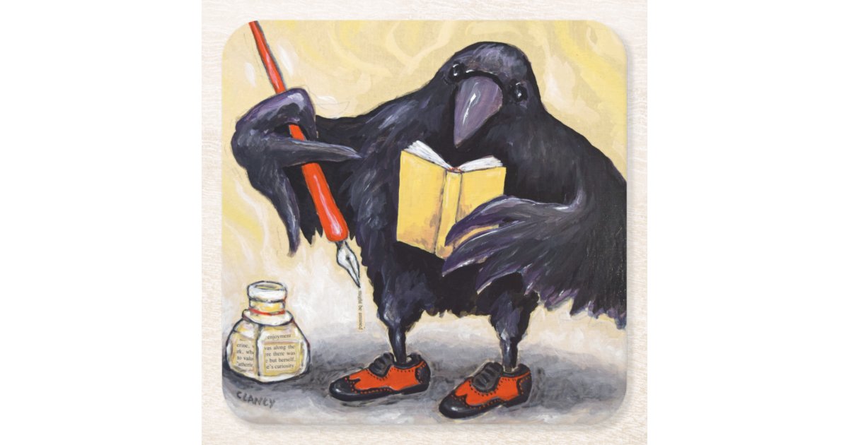 Edgar Allan Crow Coaster | Zazzle