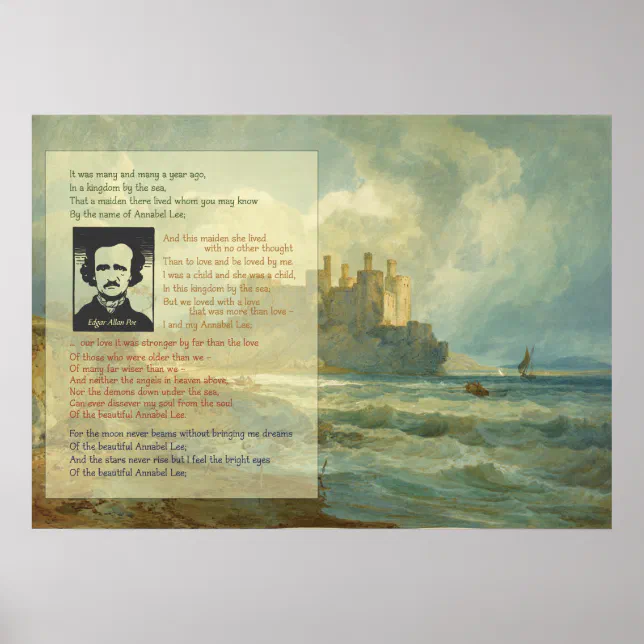 Edgar Allan Poe Annabel Lee Poster | Zazzle