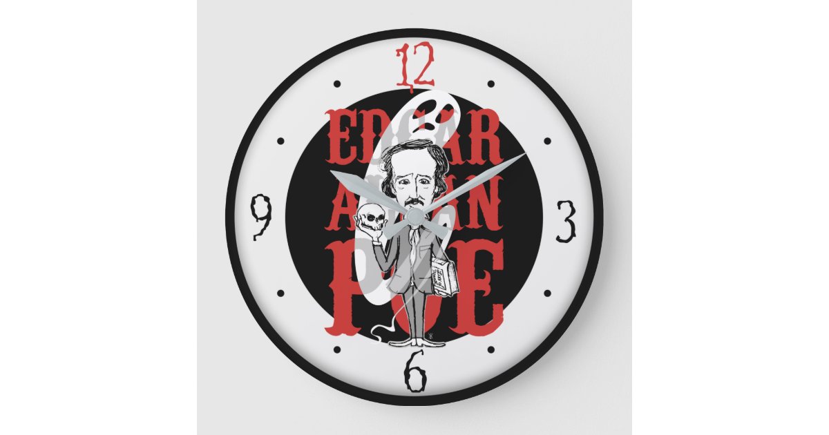 Edgar Allan Poe Clock | Zazzle