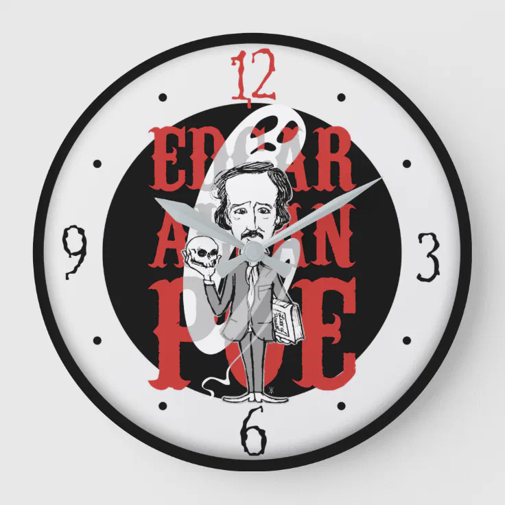 Edgar Allan Poe Clock | Zazzle