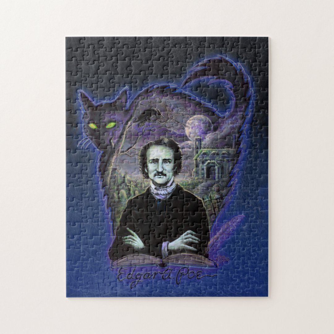 Edgar Allan Poe Gothic Jigsaw Puzzle | Zazzle