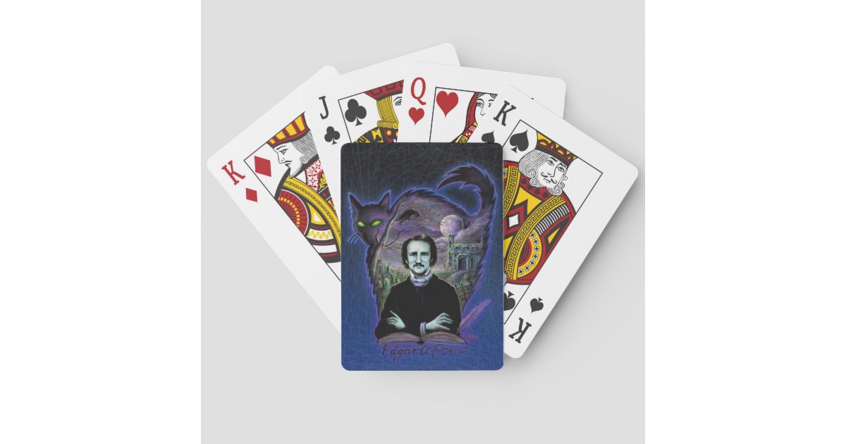 Edgar Allan Poe Gothic Poker Cards | Zazzle