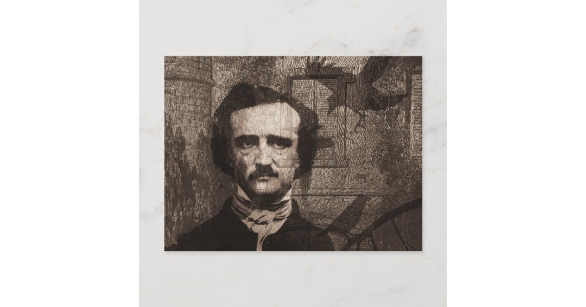 Edgar Allan Poe Postcard | Zazzle