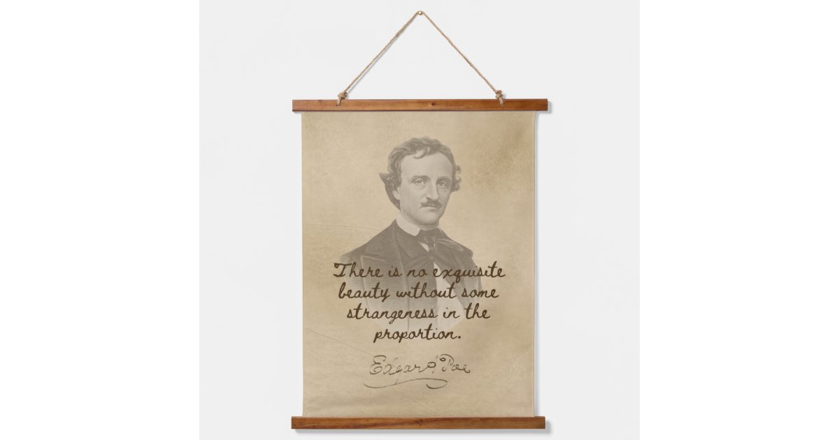 Edgar Allan Poe Quote | Gothic Wall Tapestry | Zazzle