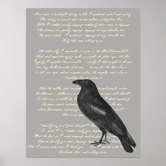 Edgar Allan Poe "Raven" Poster | Zazzle