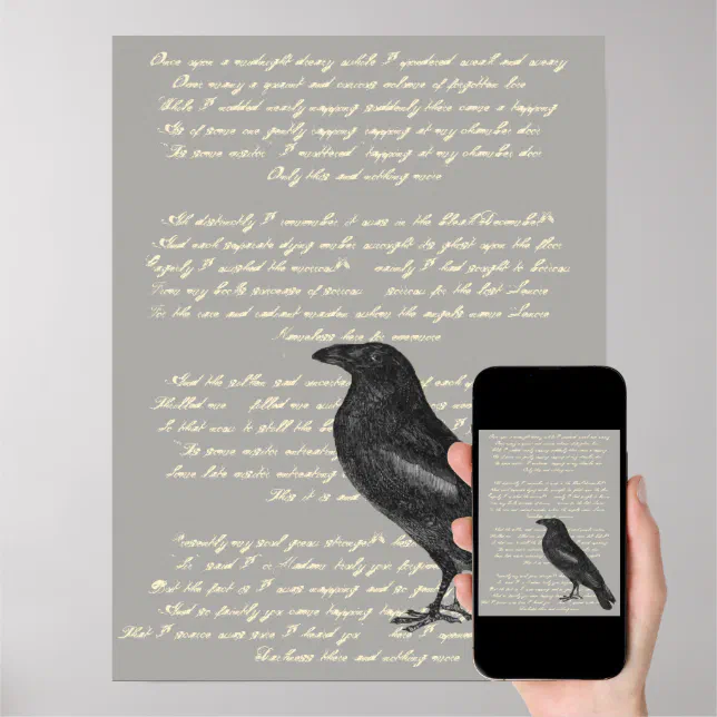 Edgar Allan Poe "Raven" Poster | Zazzle