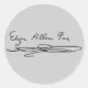 Edgar Allan Poe Signature Classic Round Sticker | Zazzle
