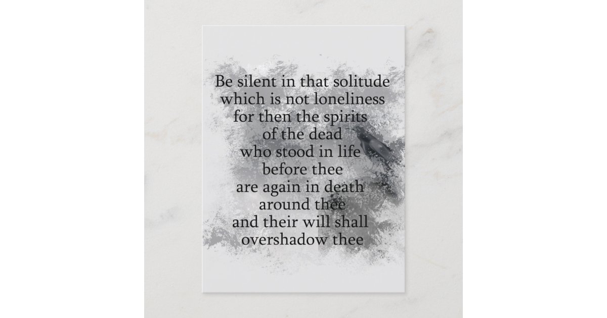 Edgar Allan Poe Spirits of the Dead Halloween Poem Postcard | Zazzle