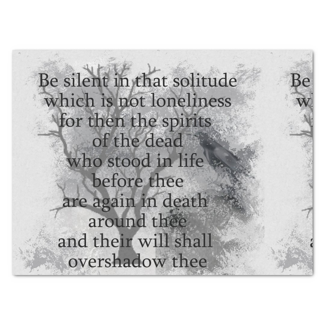 Edgar Allan Poe Spirits of the Dead Halloween Poem Tissue Paper | Zazzle