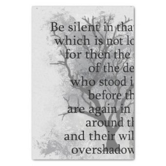 Edgar Allan Poe Spirits of the Dead Halloween Poem Tissue Paper | Zazzle