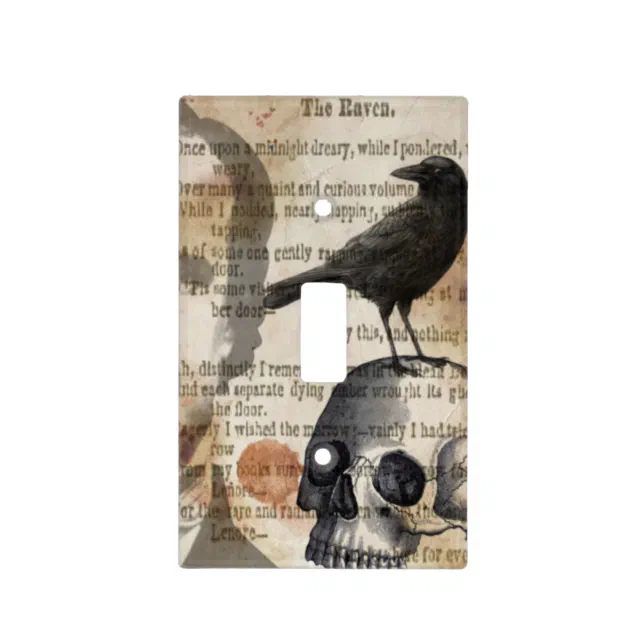 Edgar Allan Poe The Raven Light Switch Cover | Zazzle