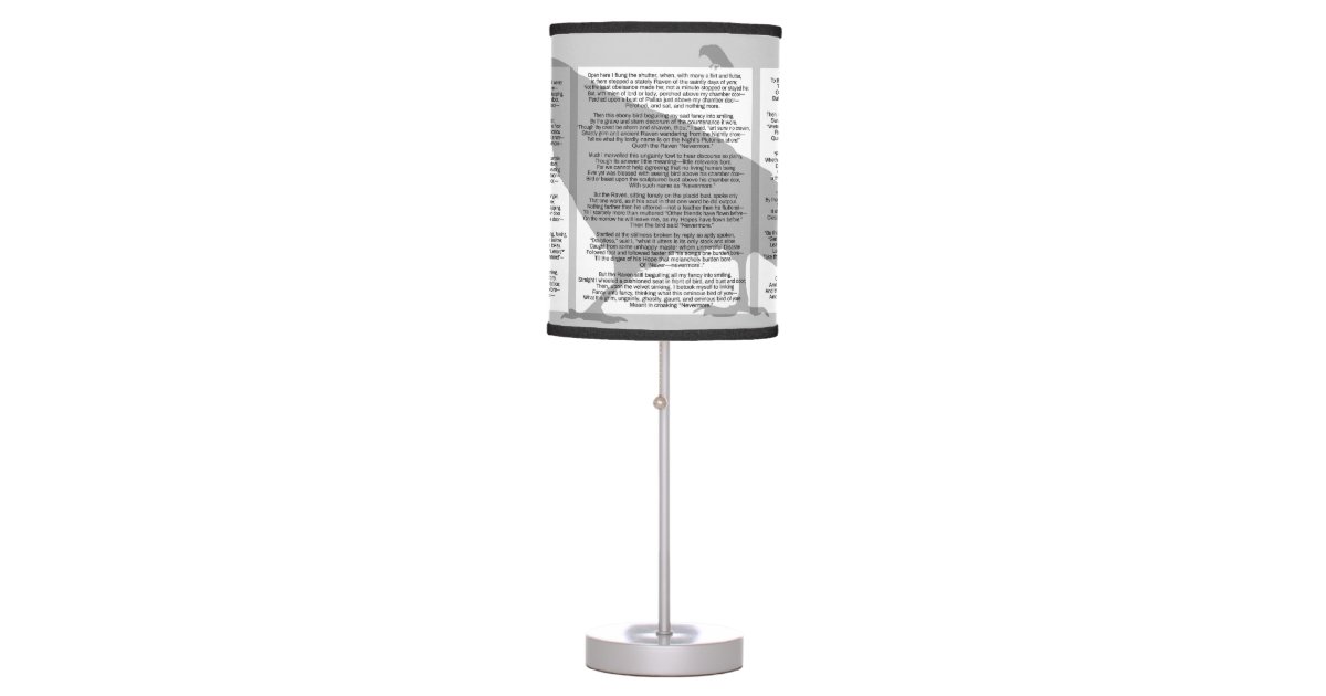 Edgar Allan Poe The Raven Table Lamp | Zazzle