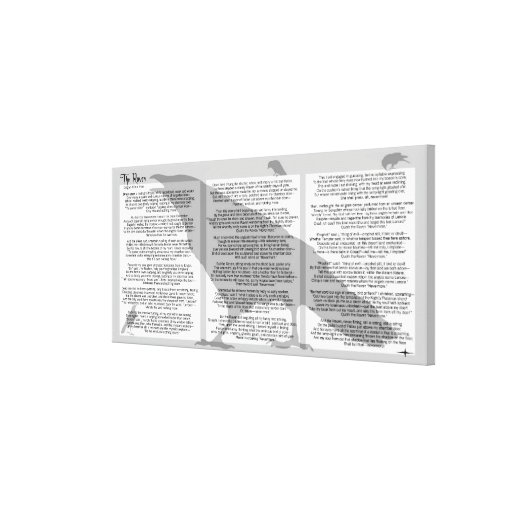 Edgar Allan Poe The Raven Whole Poem Canvas Print | Zazzle
