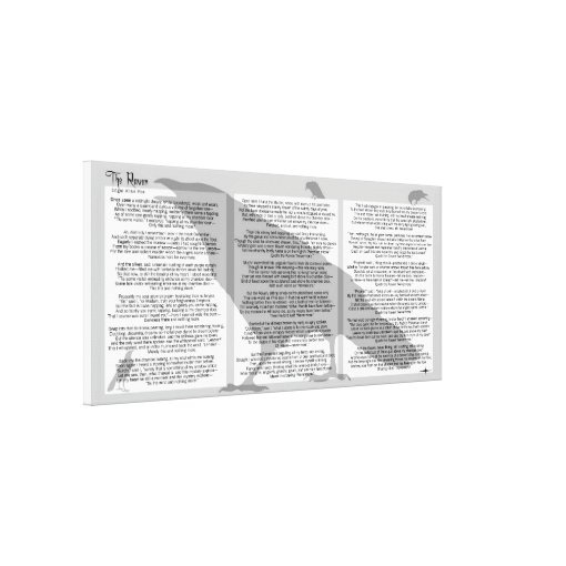 Edgar Allan Poe The Raven Whole Poem Canvas Print | Zazzle