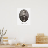 Edgar Allan Poe with Signature Poster | Zazzle