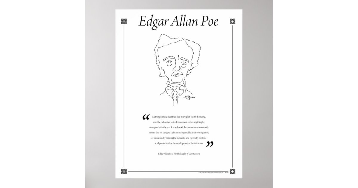 Edgar Allan Poe Writing Quote Poster | Zazzle