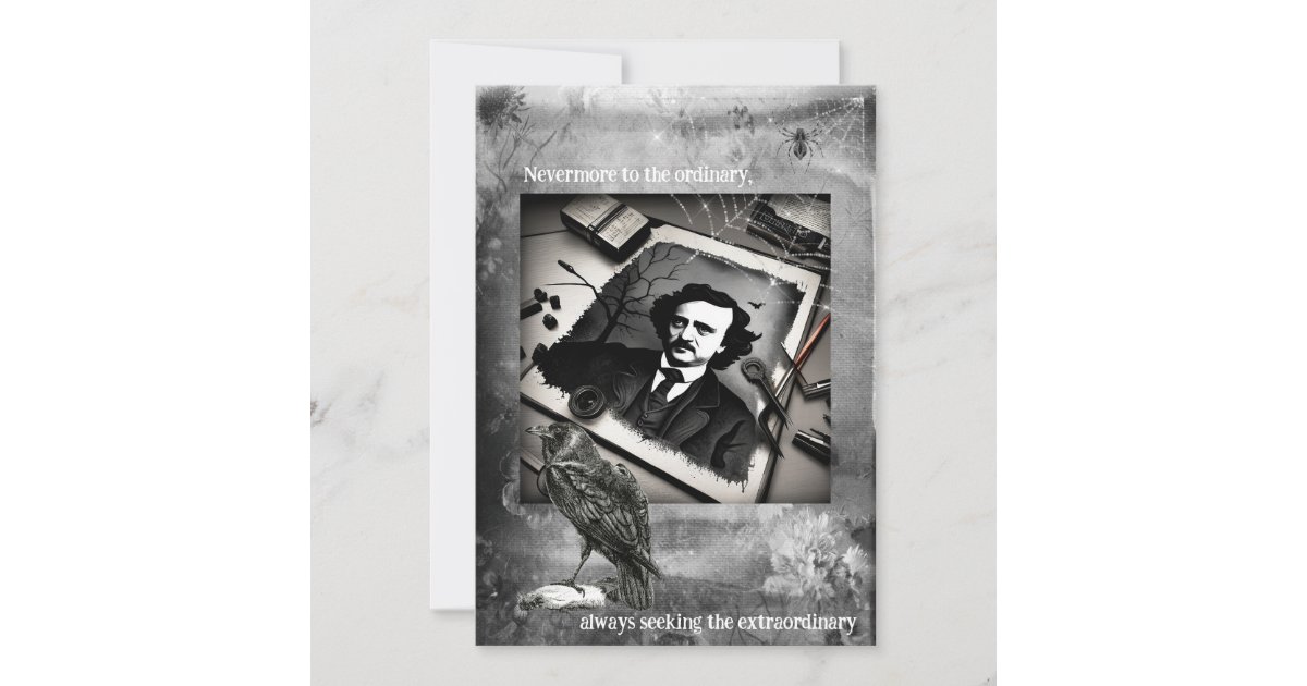 Edgar Allen Poe Card | Zazzle