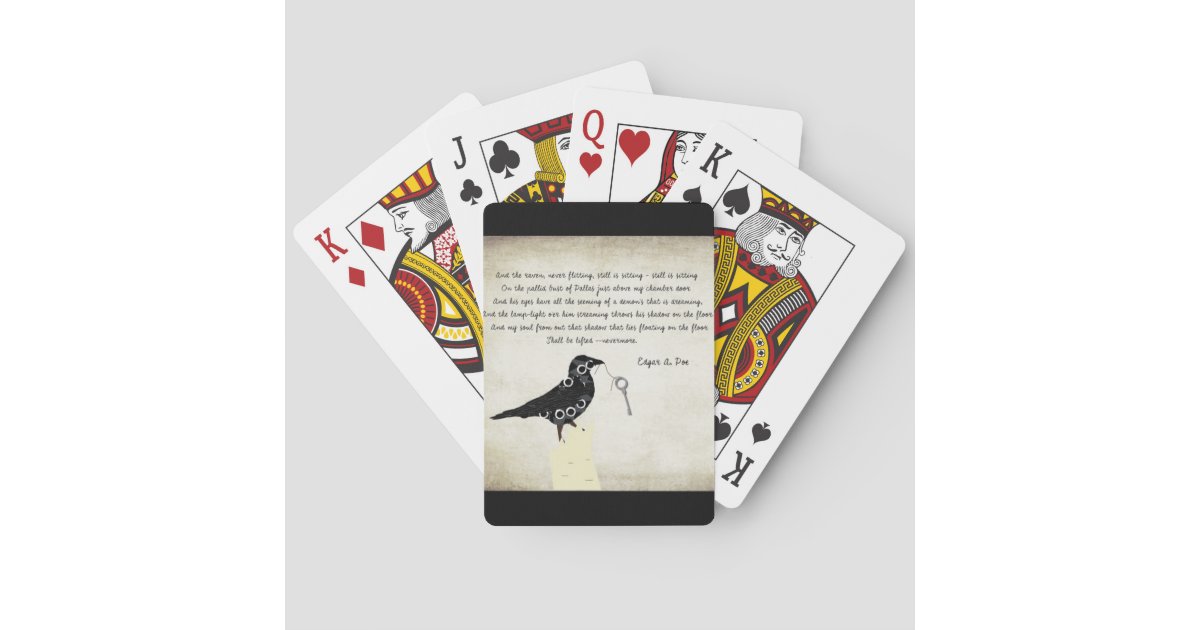 Edgar Allen Poe Playing Cards | Zazzle
