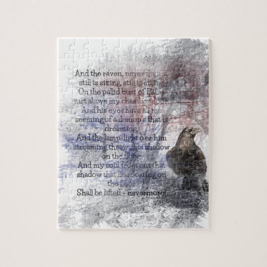 Edgar Allen Poe Poem The Raven Jigsaw Puzzle | Zazzle.com