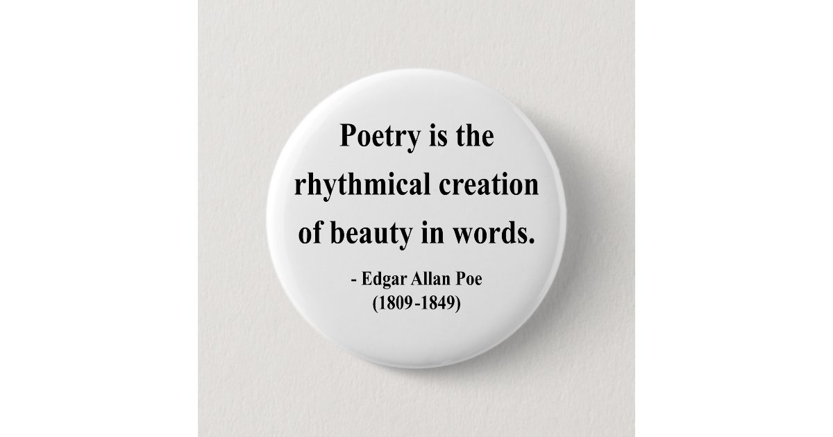 Edgar Allen Poe Quote 5a Pinback Button | Zazzle
