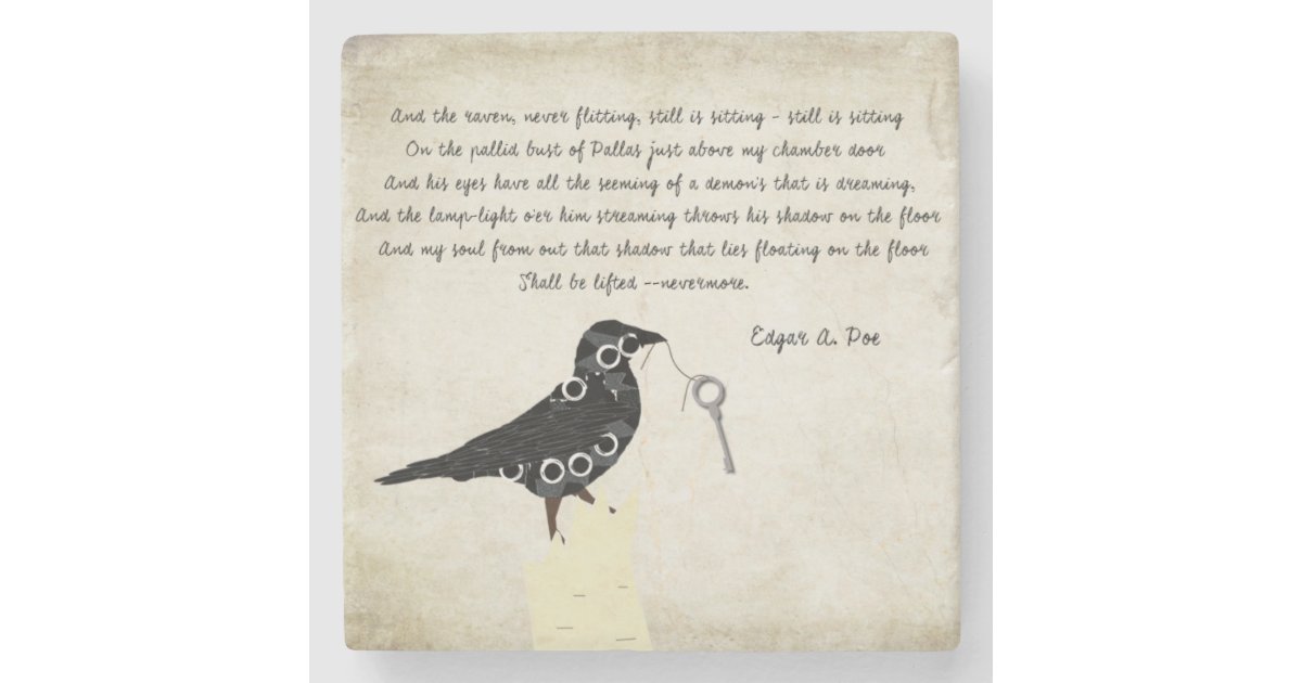 Edgar Allen Poe Stone Coaster | Zazzle