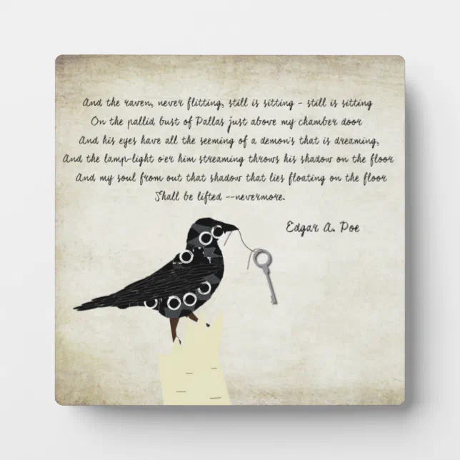 Edgar Allen Poe Table Decor Plaque | Zazzle