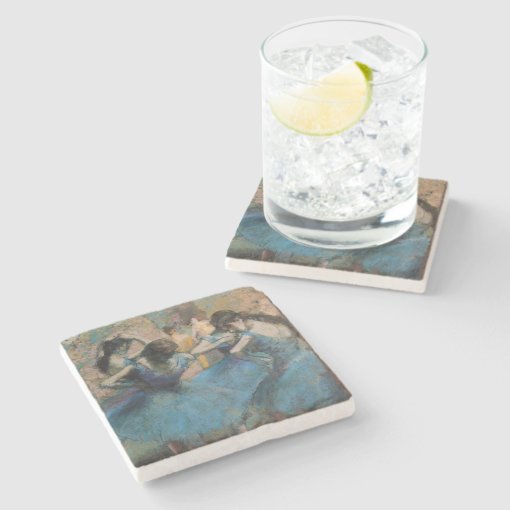 Edgar Degas | Dancers in blue, 1890 Stone Coaster | Zazzle