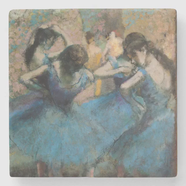 Edgar Degas | Dancers in blue, 1890 Stone Coaster | Zazzle