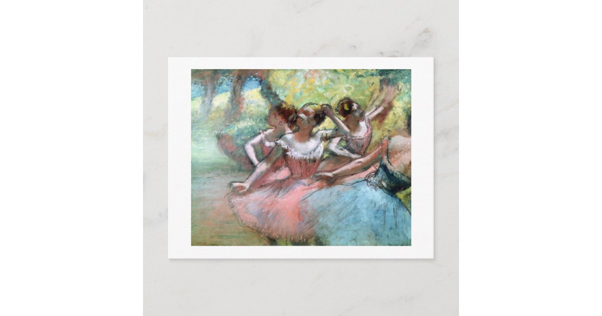 Edgar Degas | Four ballerinas on the stage Postcard | Zazzle