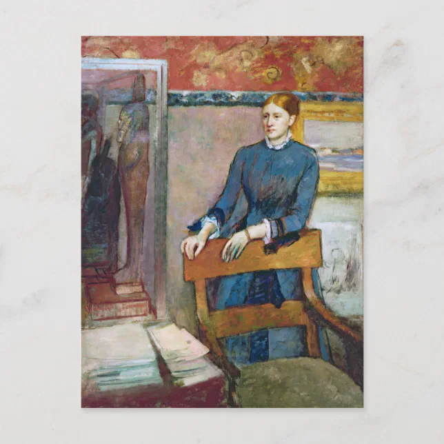 Edgar Degas | Helene Rouart in her Father's Study Postcard | Zazzle