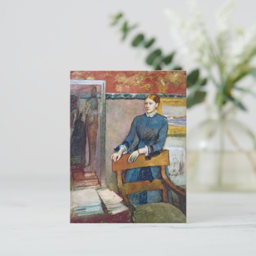 Edgar Degas | Helene Rouart in her Father's Study Postcard | Zazzle