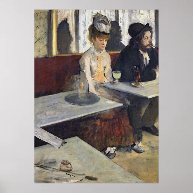 Edgar Degas | In a Cafe, or The Absinthe Poster | Zazzle