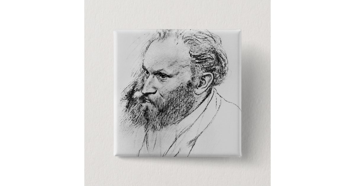 Edgar Degas | Portrait of Edouard Manet Pinback Button | Zazzle