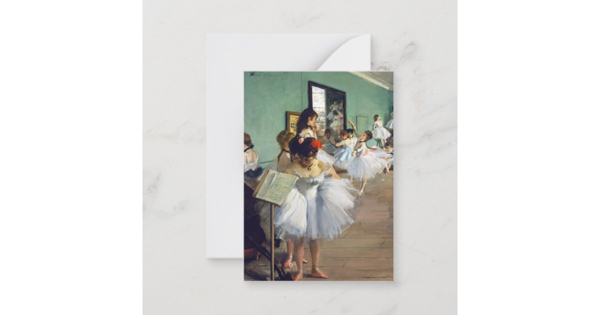 Edgar Degas - The Dance Class Note Card | Zazzle