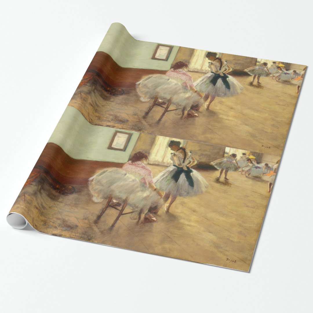 Edgar Degas The Dance Lesson Vintage Fine Art Wrapping Paper | Zazzle