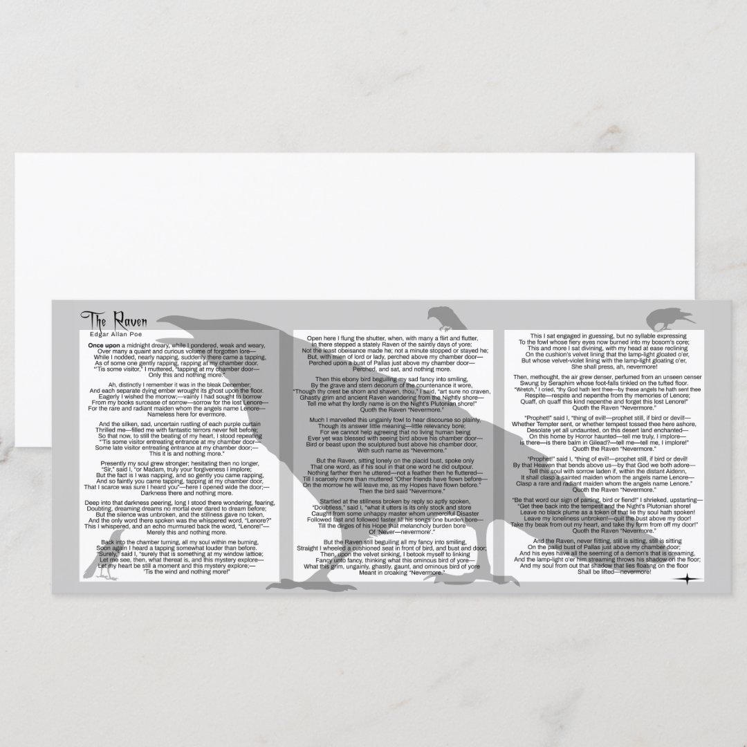 Edgar Poe The Raven Invitation | Zazzle
