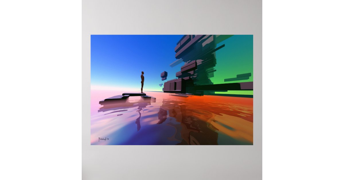 Edge of perception - surreal art print | Zazzle