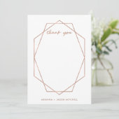 Edgy Geometric Thank You Card | Zazzle