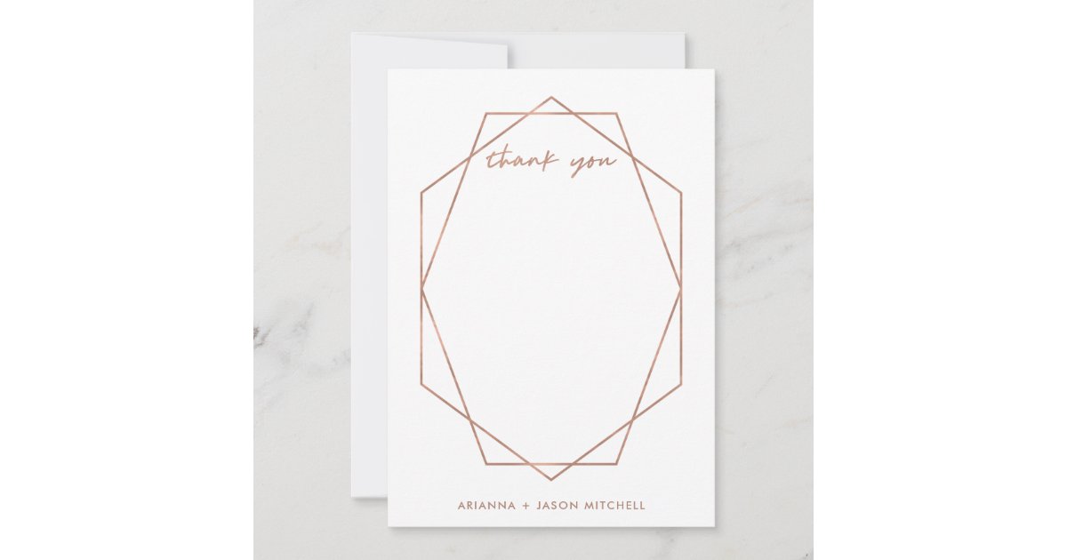 Edgy Geometric Thank You Card | Zazzle