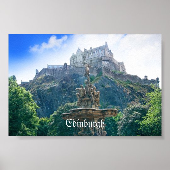 Edinburgh Castle Customize Product Poster | Zazzle.com