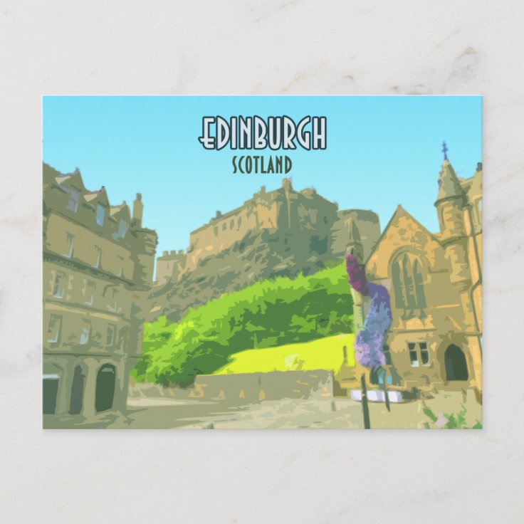 Edinburgh Scotland Castle United Kingdom Vintage Postcard | Zazzle