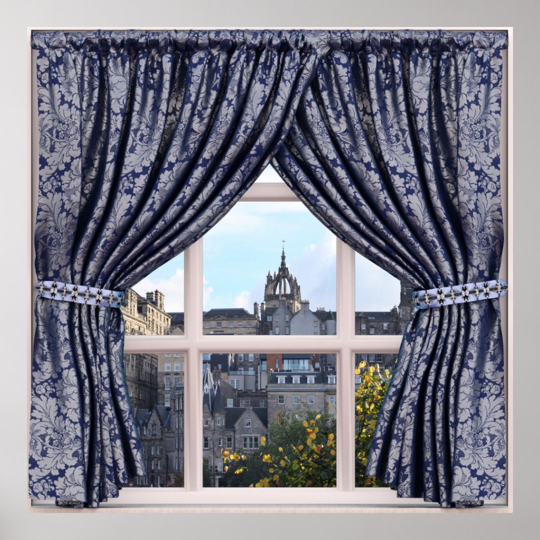 Edinburgh, Scotland - Faux Window View Poster | Zazzle