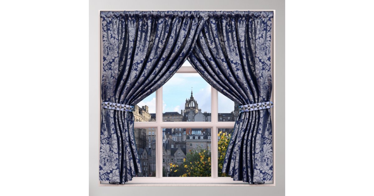 Edinburgh, Scotland - Faux Window View Poster | Zazzle