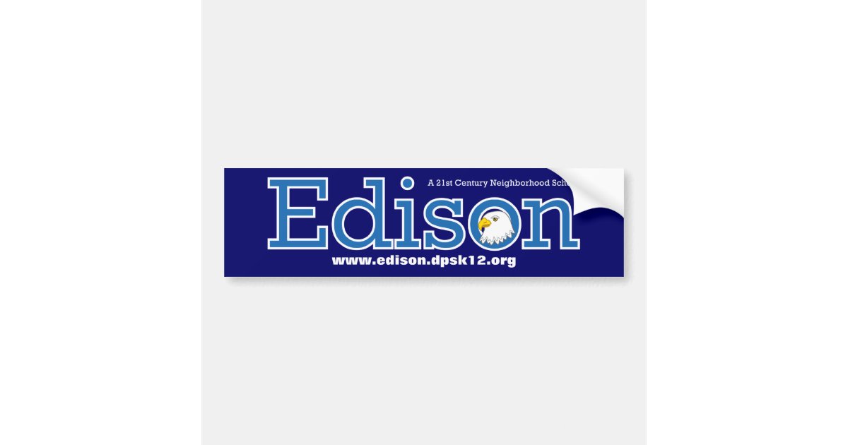 Edison Elementary School Bumpersticker Bumper Sticker | Zazzle