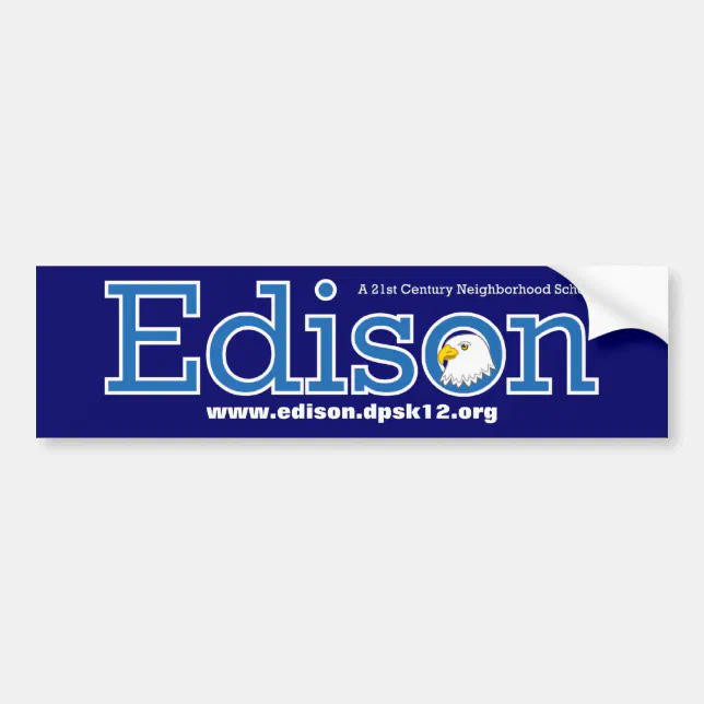 Edison Elementary School Bumpersticker Bumper Sticker | Zazzle
