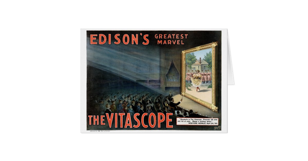 Edison The Vitascope 1896 Restored Vintage Poster | Zazzle
